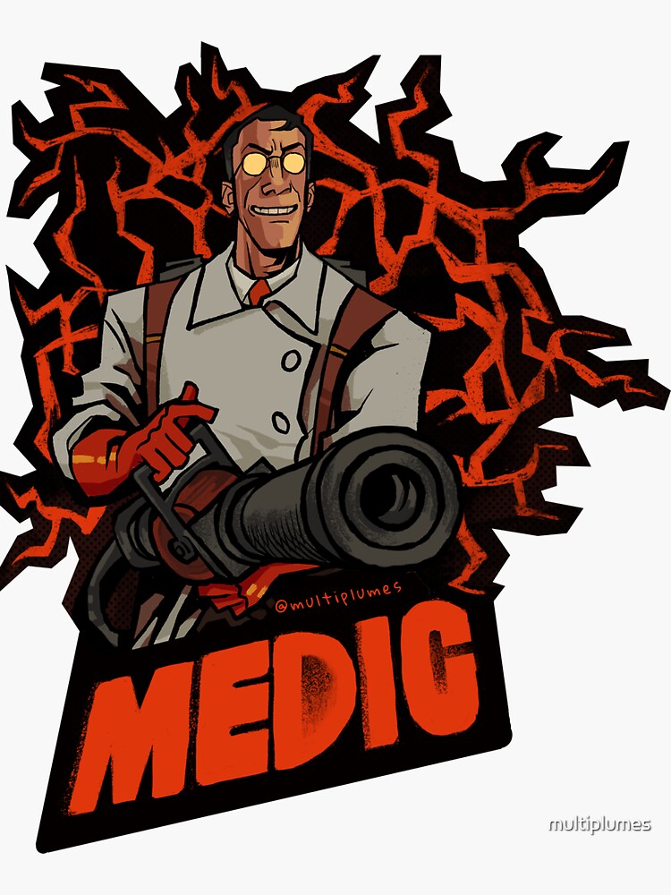 "MEDIC Team Fortress 2" Sticker for Sale by multiplumes | Redbubble