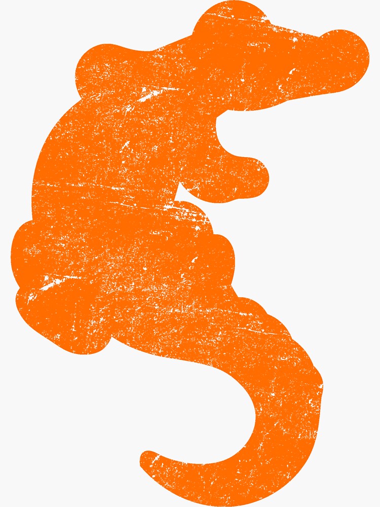 "Distressed Orange Gator" Sticker for Sale by AutonomousN | Redbubble