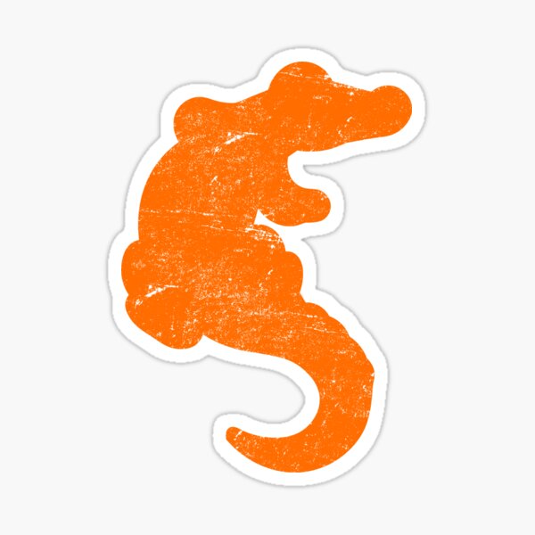 "Distressed Orange Gator" Sticker for Sale by AutonomousN | Redbubble