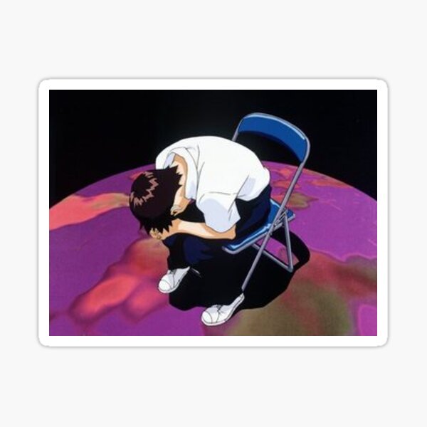 "Shinji Chair" Sticker by garrettlw | Redbubble