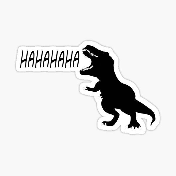 "T Rex laughing" Sticker for Sale by RyMotif | Redbubble