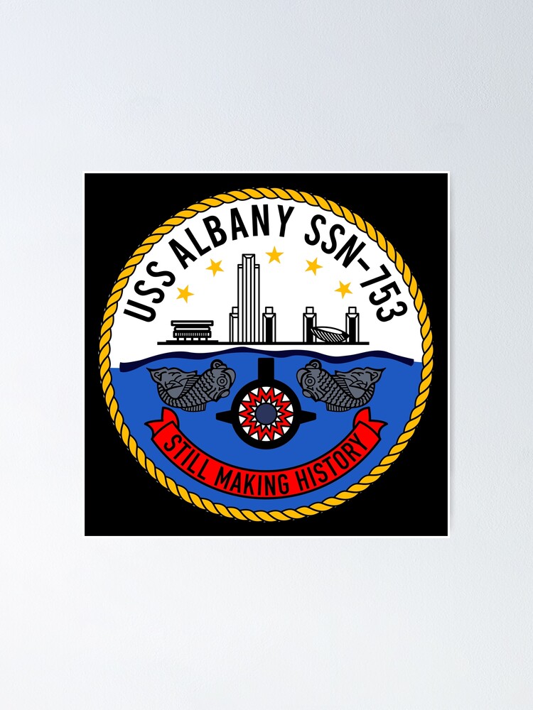 "USS Albany SSN-753 Los Angeles-class Submarine Badge Crest Gift ...