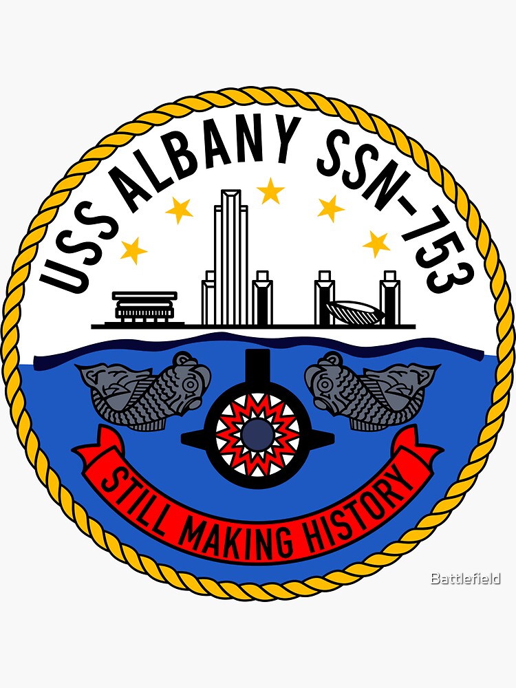 "USS Albany SSN-753 Los Angeles-class Submarine Badge Crest Gift ...