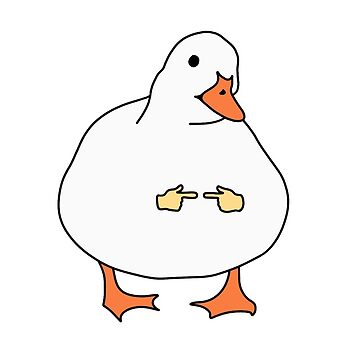 "Shy goose" Sticker by AriaVelez | Redbubble