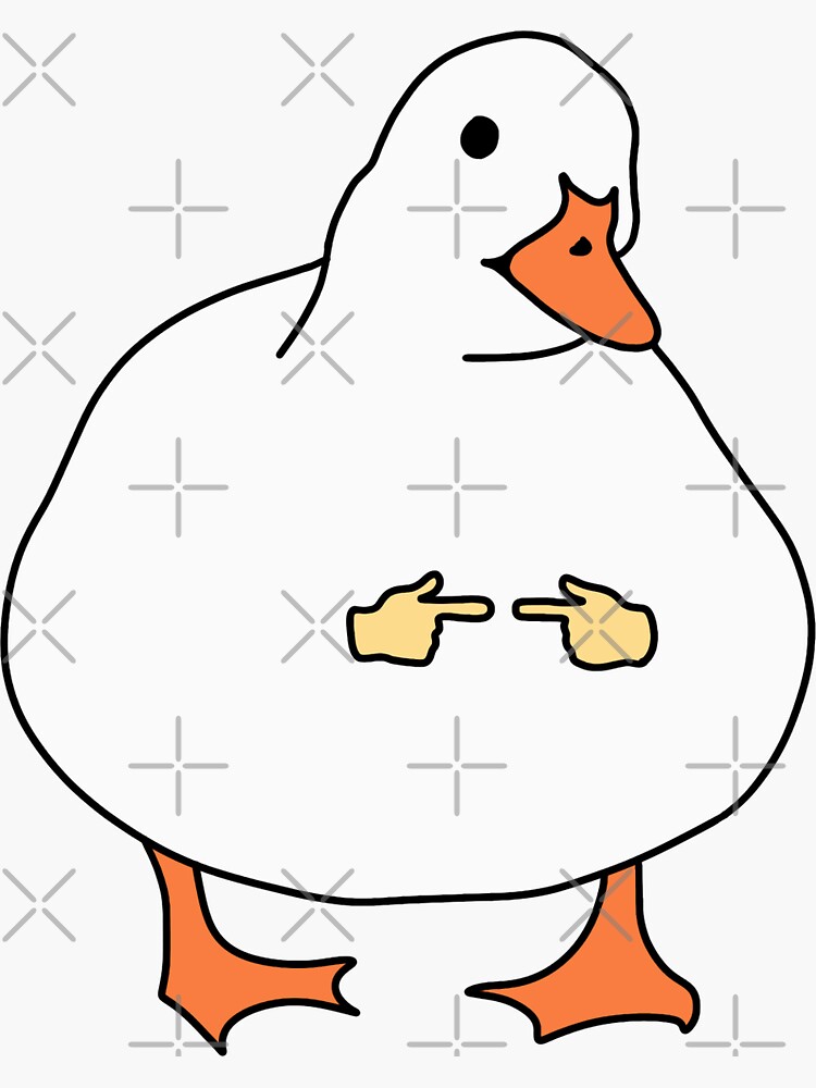 "Shy goose" Sticker for Sale by AriaVelez | Redbubble