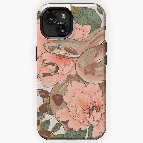 "Peaches the Boa constrictor with Peonies" iPhone Case for Sale by ...
