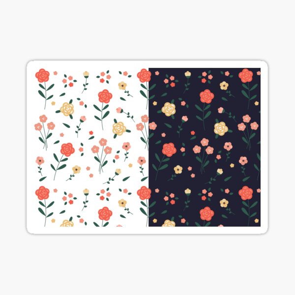 "floral split" Sticker for Sale by Y-face-masks | Redbubble