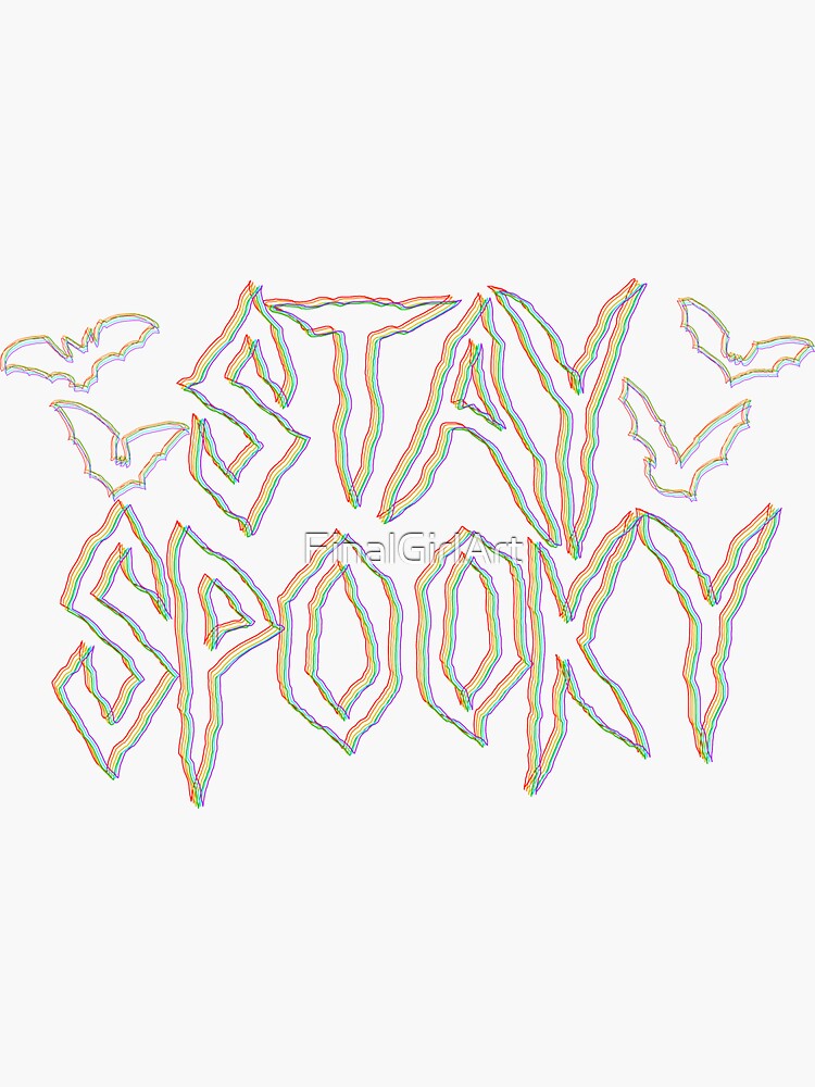 "Stay Spooky outline" Sticker for Sale by BugHellerman | Redbubble