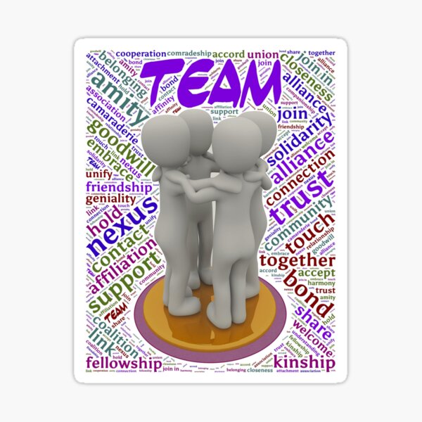 "TEAM" Sticker for Sale by Royofficial | Redbubble