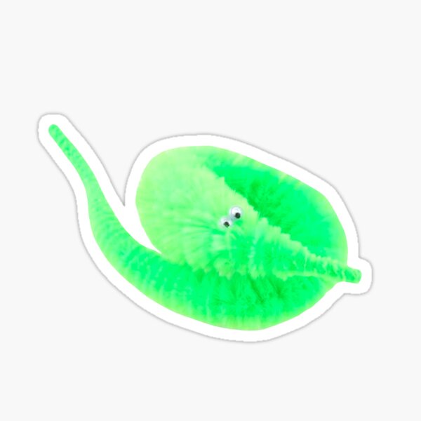 "worm on a string green" Sticker by carolynmae | Redbubble