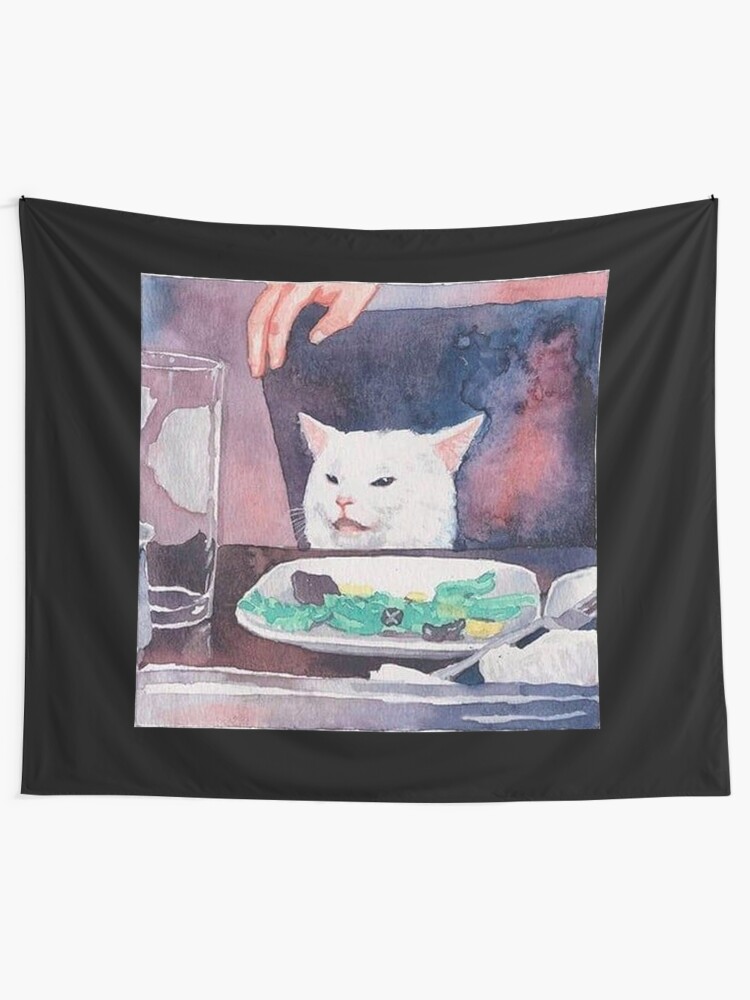 "Cat Meme - Woman Yelling At Cat Meme" Tapestry for Sale by Gortzka ...