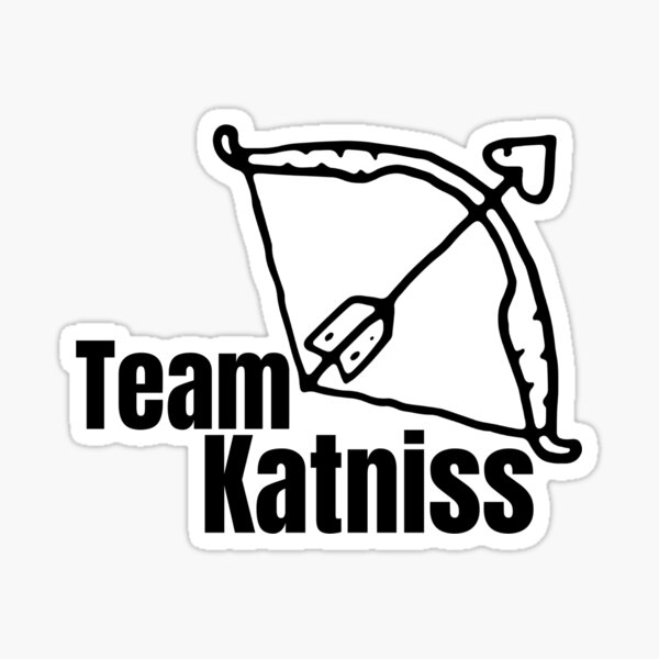 "Team Katniss" Sticker for Sale by diysim | Redbubble