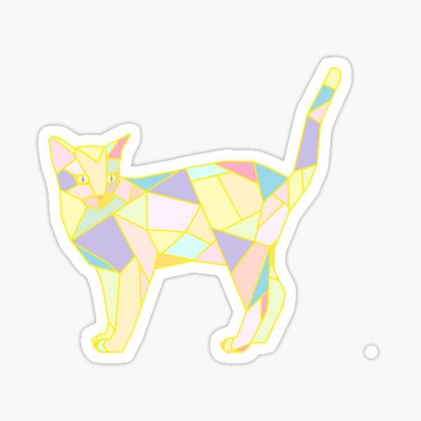 "Geo Cat" Sticker for Sale by ImmorlandRose | Redbubble