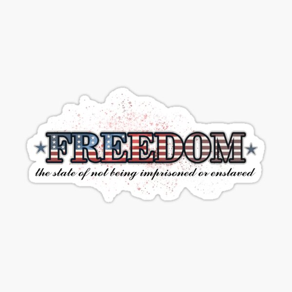"Freedom" Sticker for Sale by ZakskiDesign | Redbubble