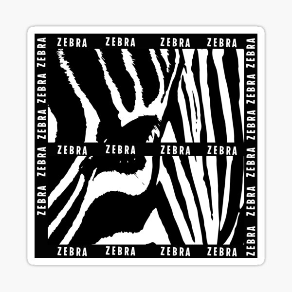"ZEBRA" Sticker for Sale by srrodu | Redbubble