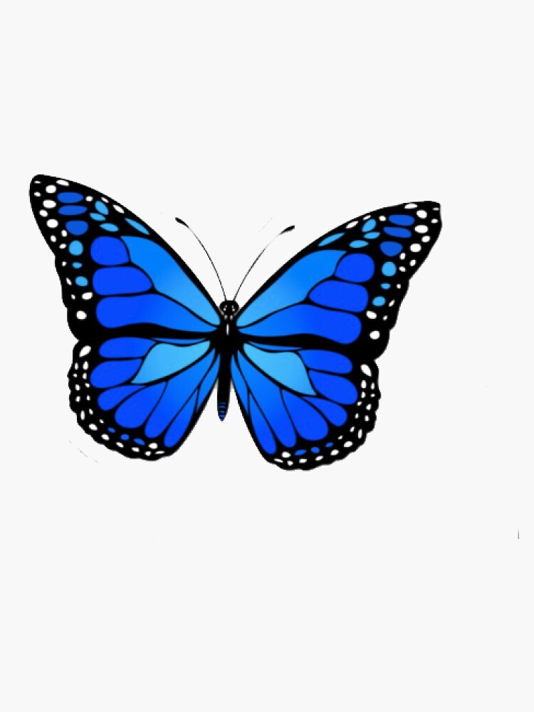 "Blue Butterfly emoji ?" Sticker by misocafe | Redbubble
