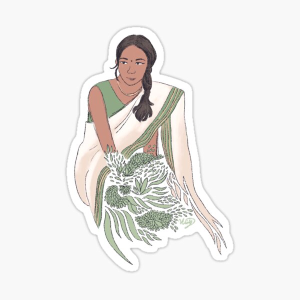 "kerala saree" Sticker for Sale by Viri | Redbubble