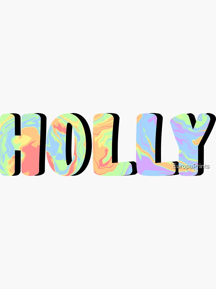 "Holly Name" Sticker for Sale by EuropaPrints | Redbubble