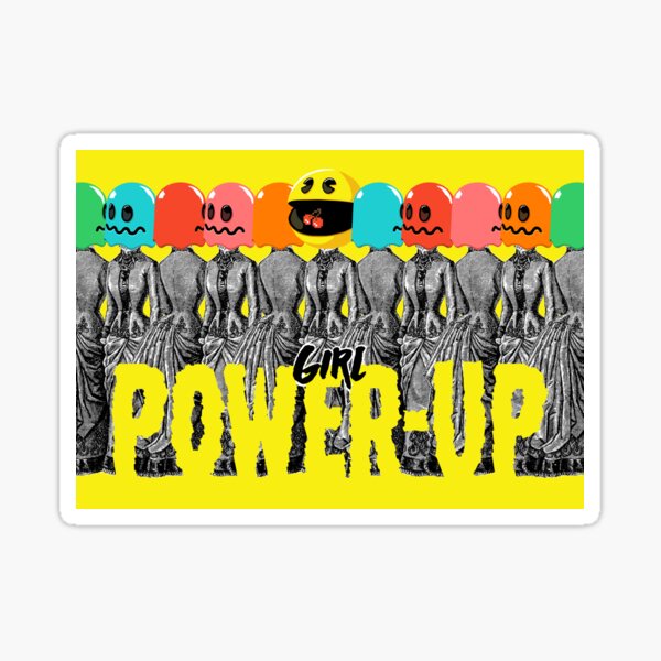 "Girl Power-Up" Sticker for Sale by butcherbilly | Redbubble