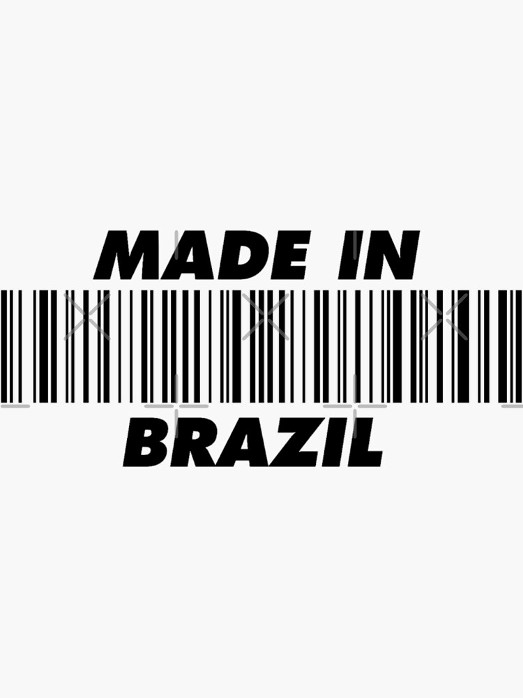 "Made in Brazil Barcode" Sticker by Quadghouls | Redbubble