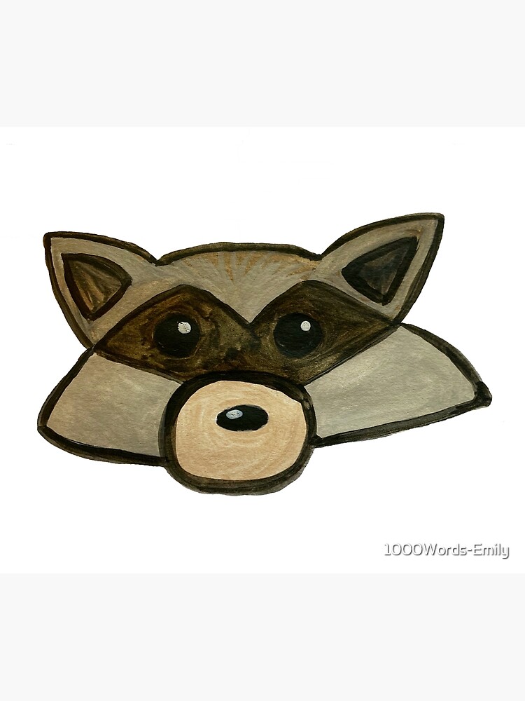 Póster «Cara de mapache - dibujos animados de acuarela» de 1000Words ...