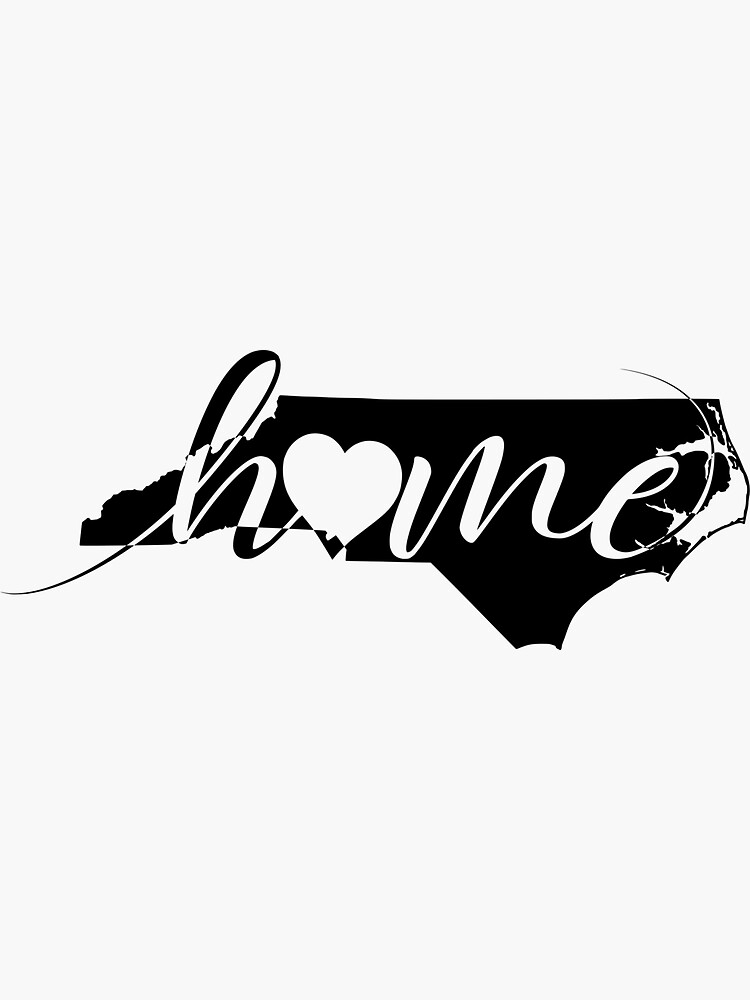 North Carolina Home Sticker North Carolina Home State Sticker (Free