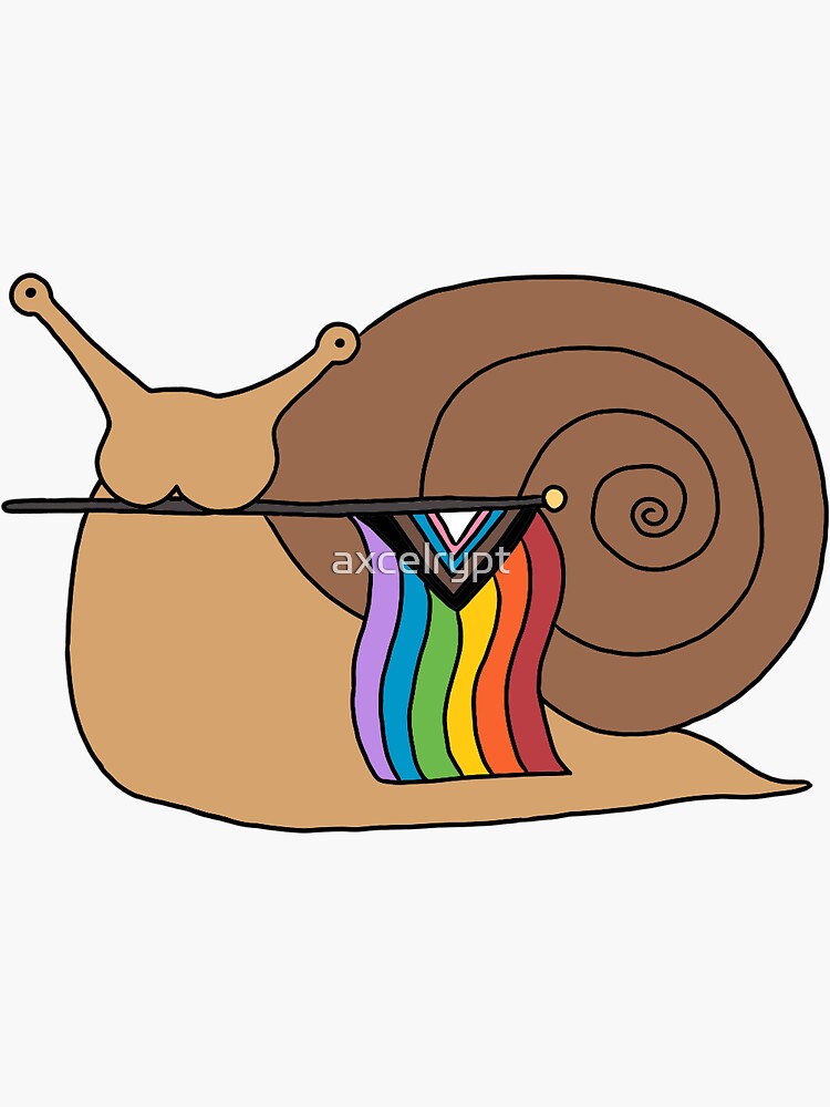 "Inclusive pride flag snail doodle" Sticker for Sale by axcelrypt ...