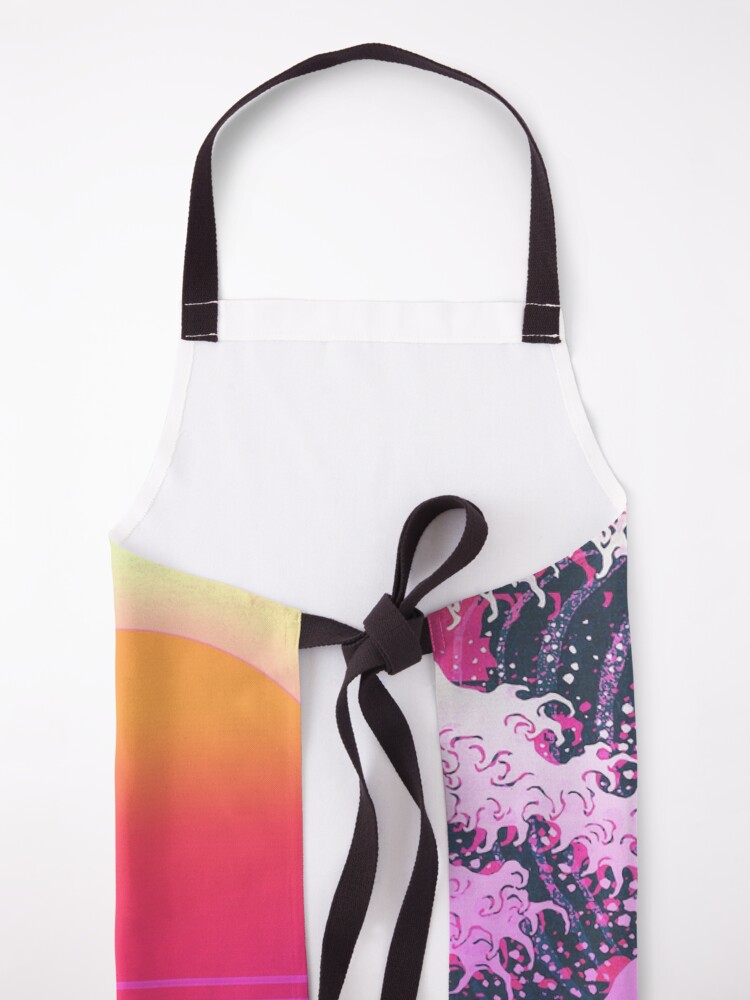 "Great Wave Off Kanagawa Vaporwave Retro Aesthetic" Apron for Sale by ...
