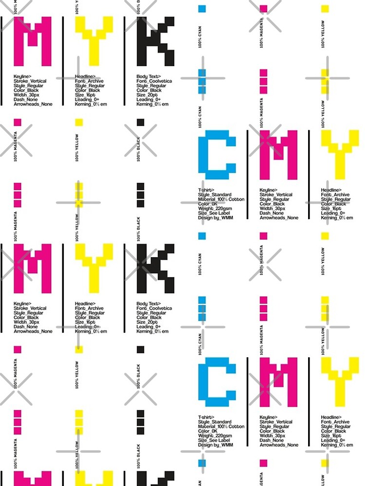 "CMYK Color Typography Typeface Prepress Graphic Design" iPhone Case ...