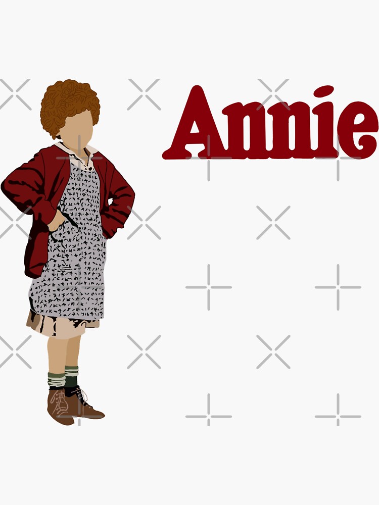"1982 Annie the Musical" Sticker for Sale by SGWhitley05 | Redbubble