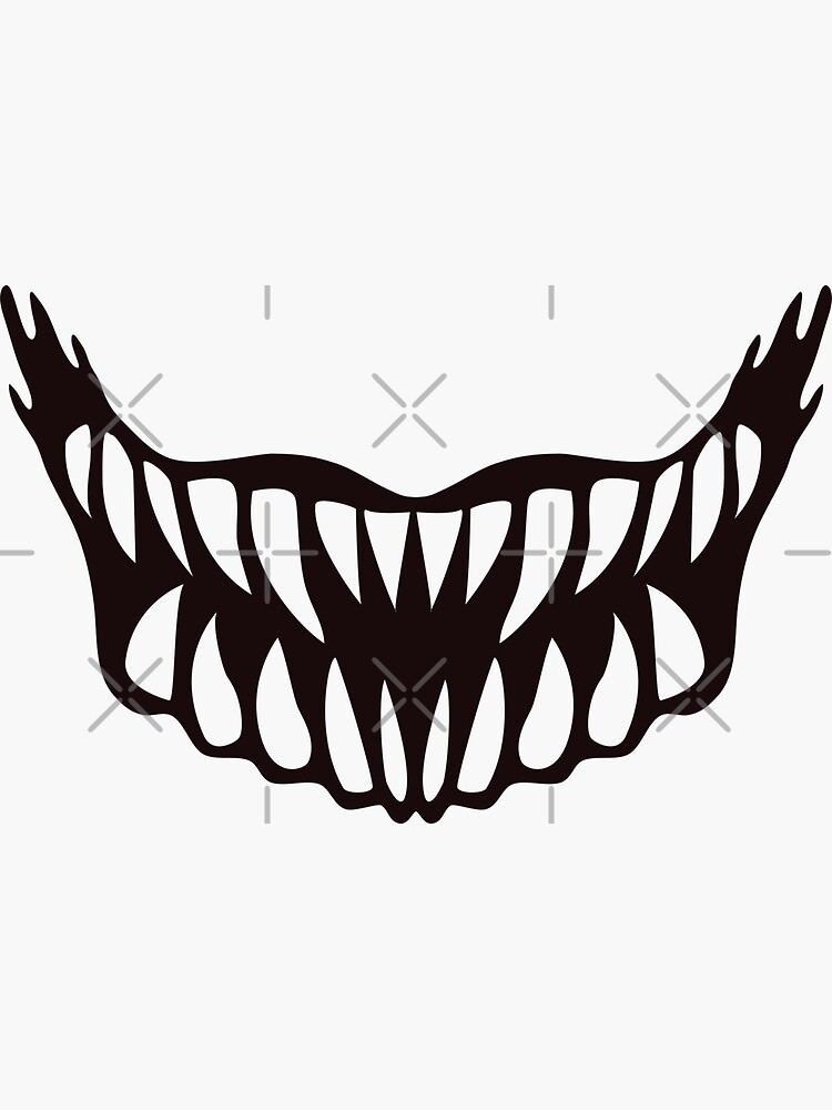 "Monster Fangs" Sticker for Sale by ChailynReed | Redbubble