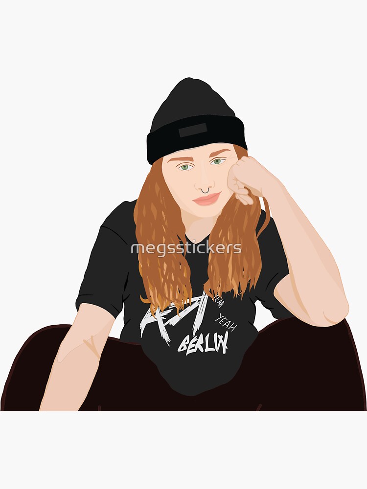 "Girl in Red Transparent Sticker Design" Sticker for Sale by ...