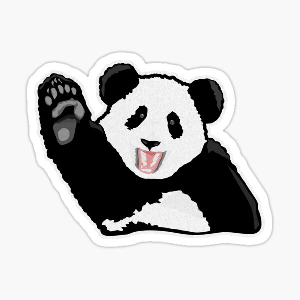 "Panda saying Hi! Vector Art - Blue" Sticker for Sale by Ngaiseot ...