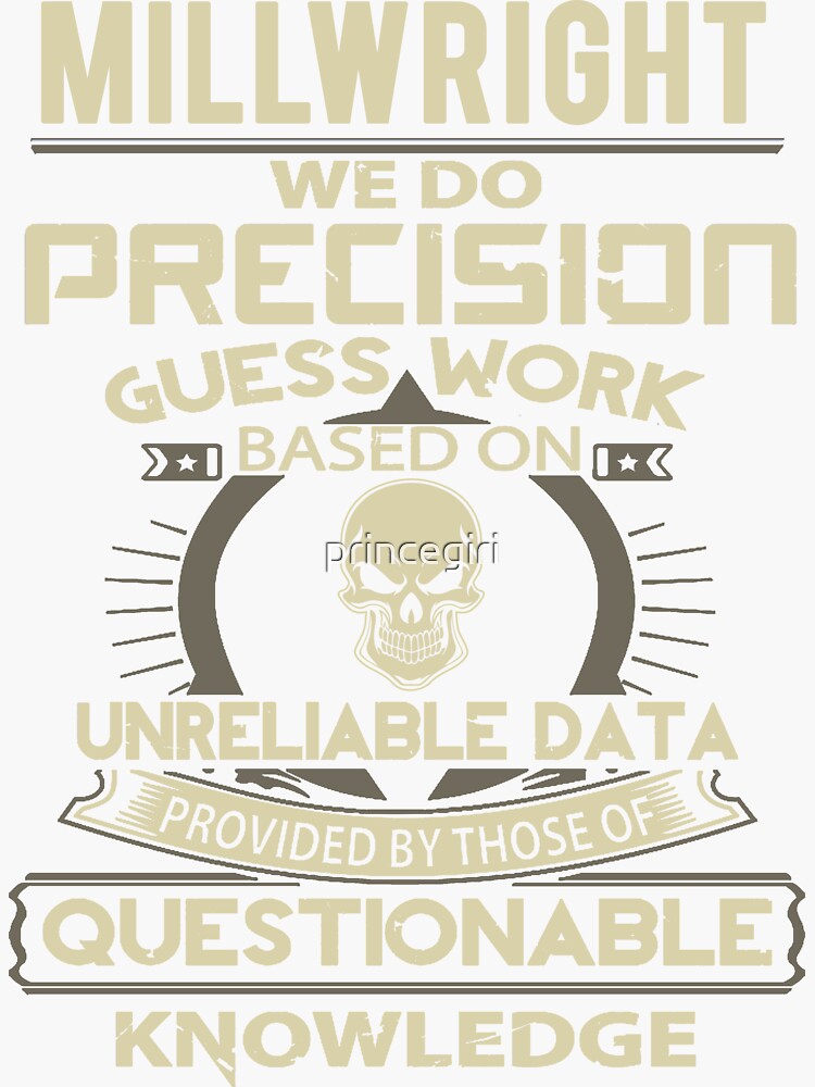 "funny millwright" Sticker for Sale by princegiri | Redbubble