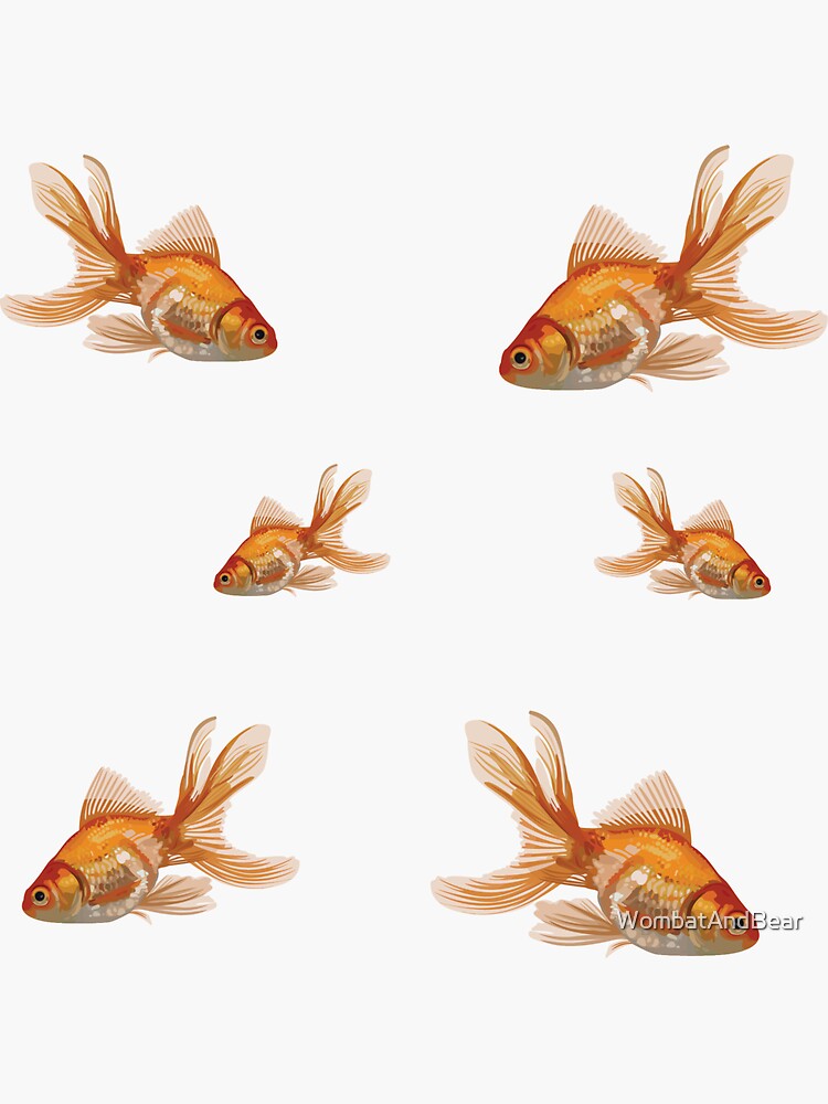 "Goldfish" Sticker for Sale by WombatAndBear | Redbubble