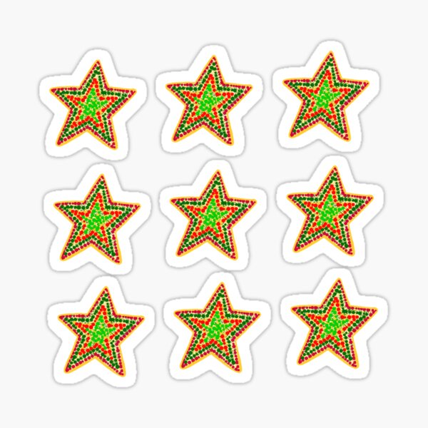 "Christmas Stars" Sticker by TheFabricSeal | Redbubble