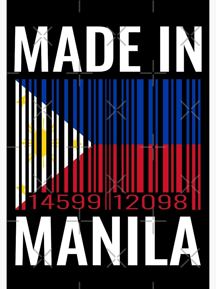 "Made In Manila Barcode Flag of the Philippines" Poster for Sale by ...