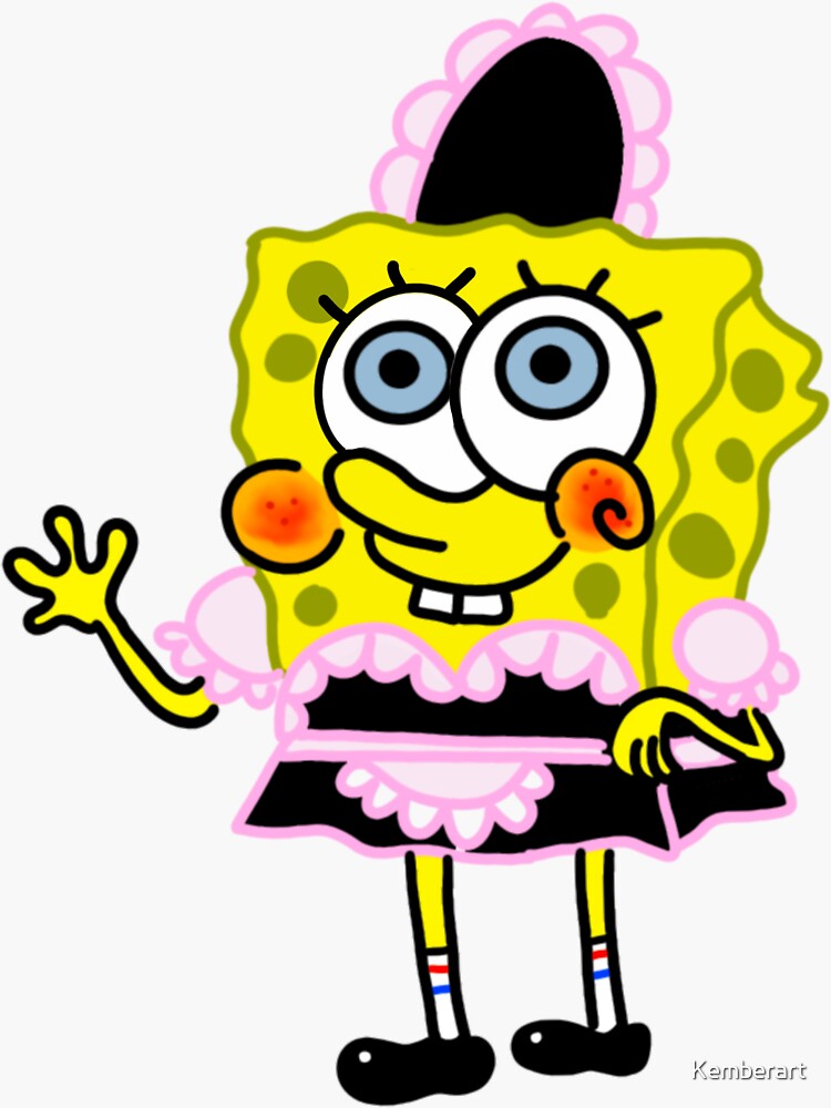 Pegatina «Sirvienta bob esponja» de Kemberart | Redbubble