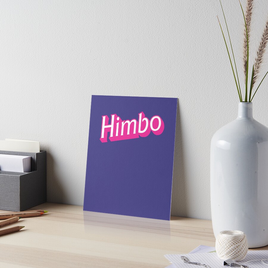 "Himbo (male bimbo) Doll Logo" Art Board Print by ClickForMore | Redbubble