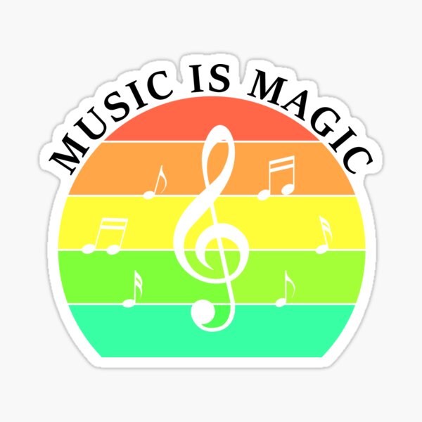 "Music Is Magic Sunset (Light)" Sticker for Sale by DanglingPointer ...
