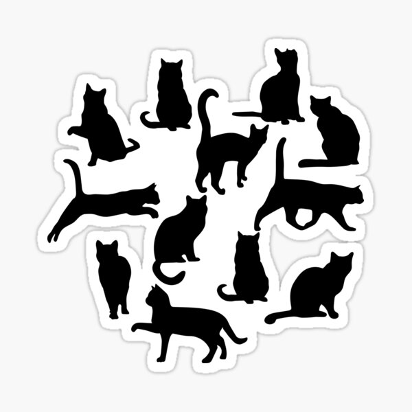 "Cats" Sticker for Sale by valezar | Redbubble
