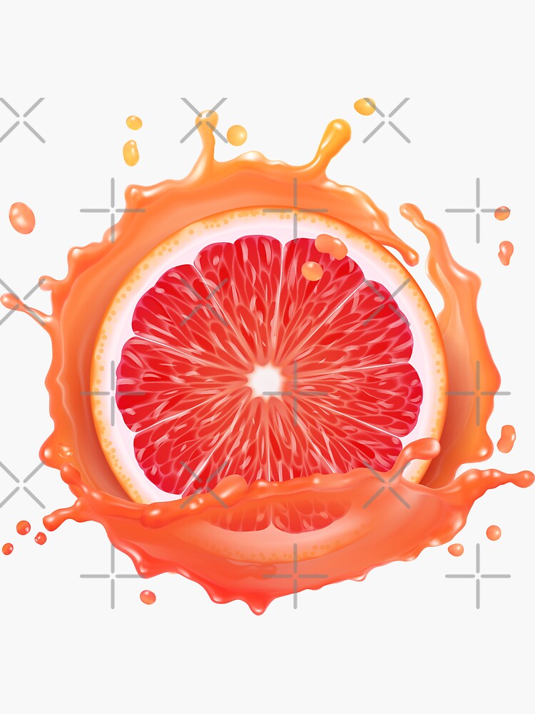 "funny Slice of grapefruit Sticker" Sticker by Prakssiss | Redbubble