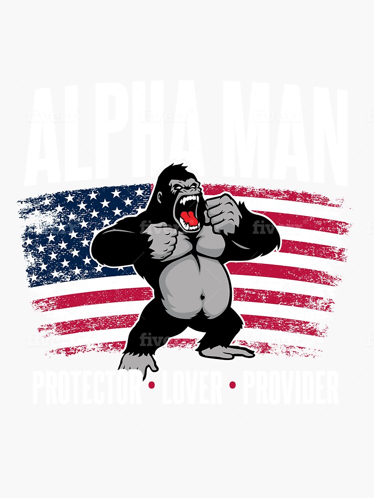 "ALPHA MAN-PROTECTOR.LOVER.PROVIDER" Sticker for Sale by Alphakart ...