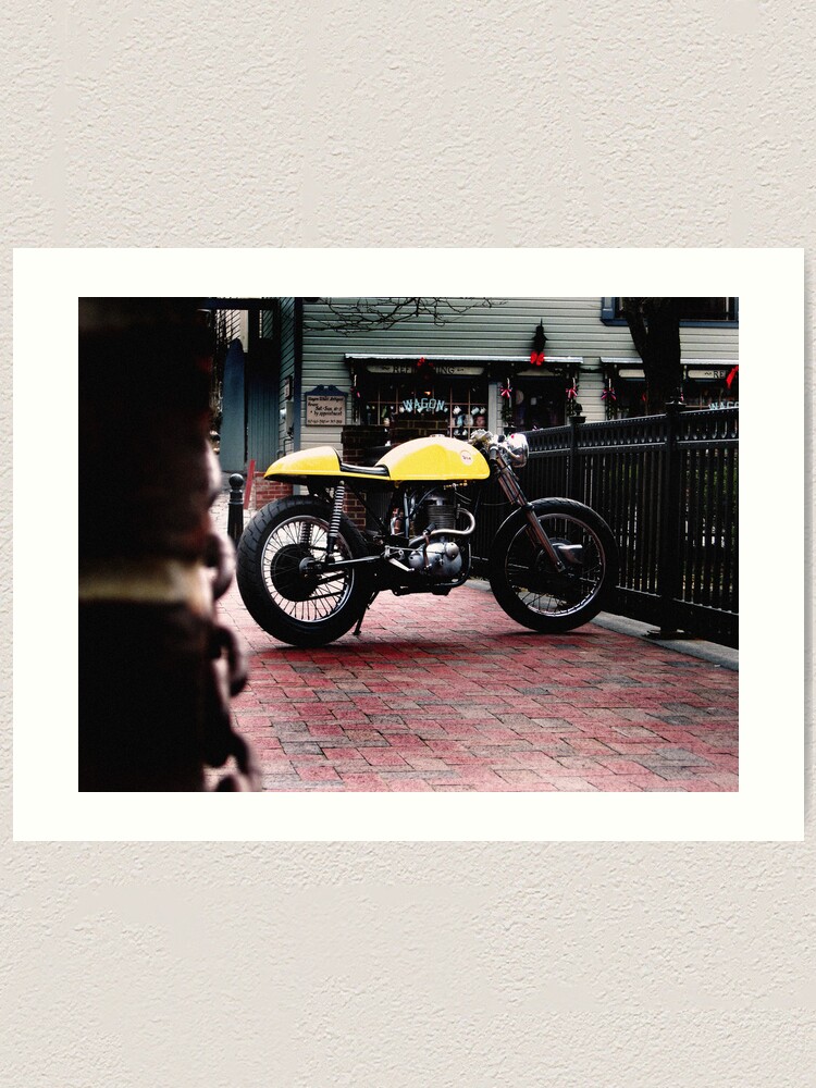 "Cafe Racer on the Bridge" Art Print for Sale by kyarrington | Redbubble