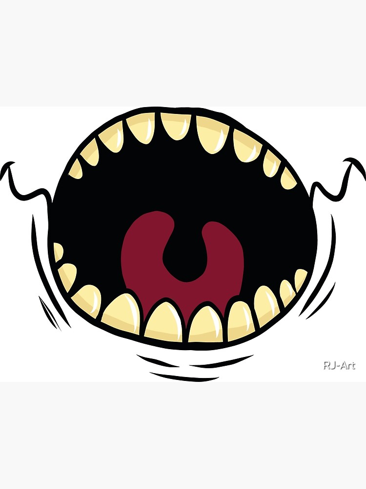 "Scream monster mouth teeth tongue" Poster for Sale by RJ-Art | Redbubble