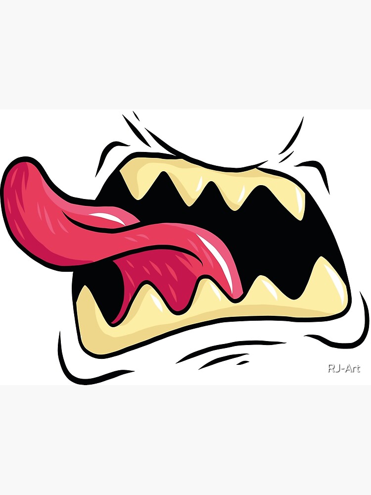 "Scream monster mouth teeth tongue" Poster by RJ-Art | Redbubble