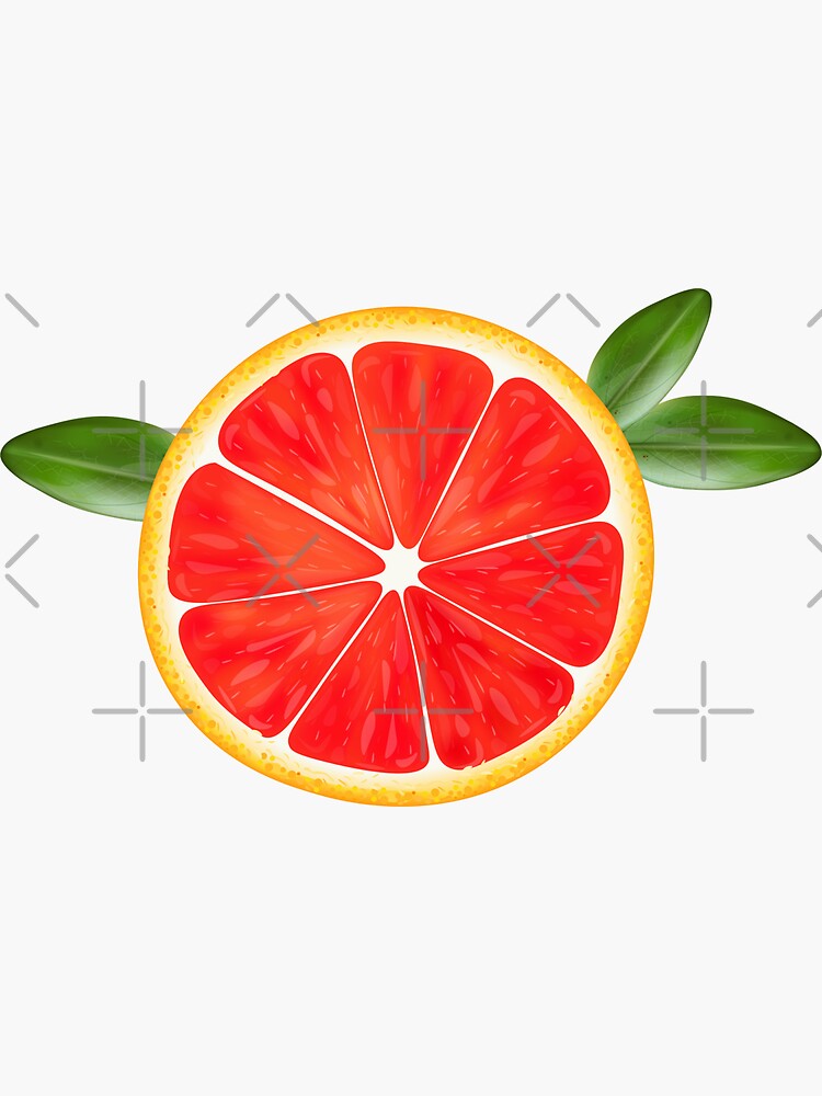 "Slice of grapefruit Sticker" Sticker by Prakssiss | Redbubble