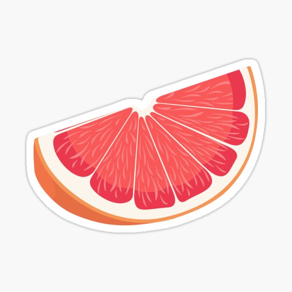 "Slice of grapefruit Sticker" Sticker by Prakssiss | Redbubble