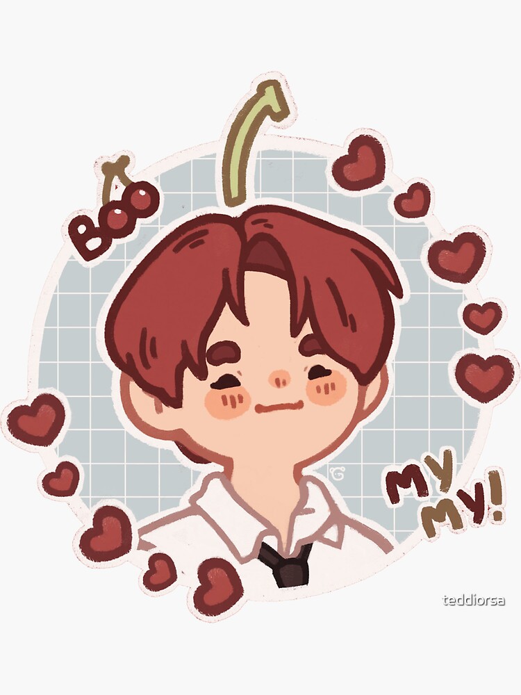 "CHERRY BOO !" Sticker for Sale by teddiorsa | Redbubble