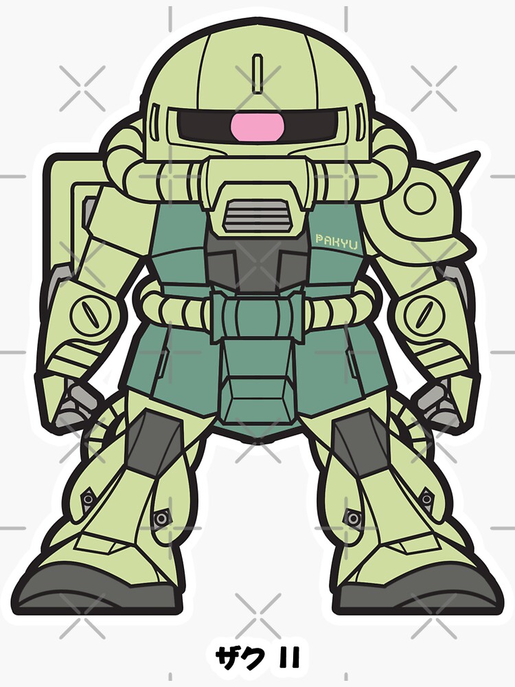 "Zaku II" Sticker for Sale by pakyupashion | Redbubble